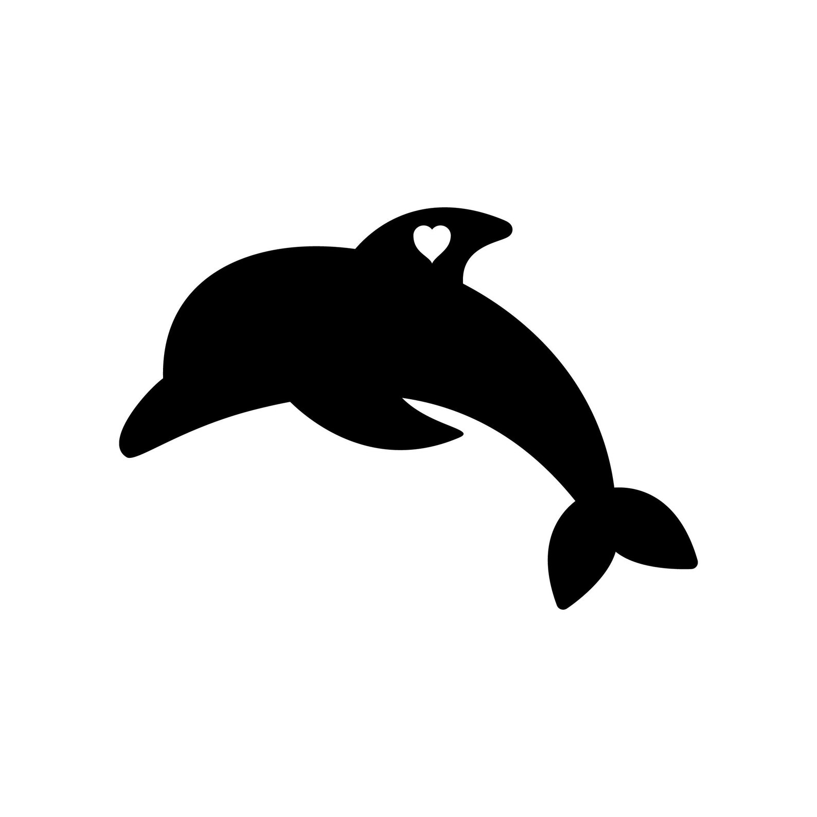 Dolphin Sticker Decal With Heart - Etsy