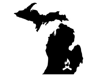 Lake Michigan Decal Sticker Michigan Map | Etsy