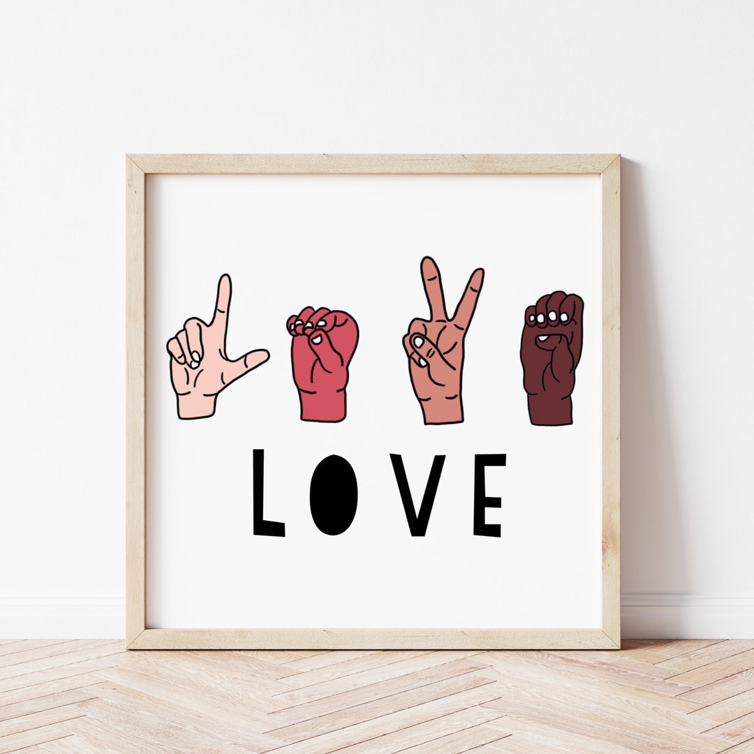 Love Valentine Print Valentines Day Printable Valentines Day Sign ...