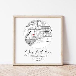 First Home Digital Print Home Map Digital Download New Home Owner Gift ...