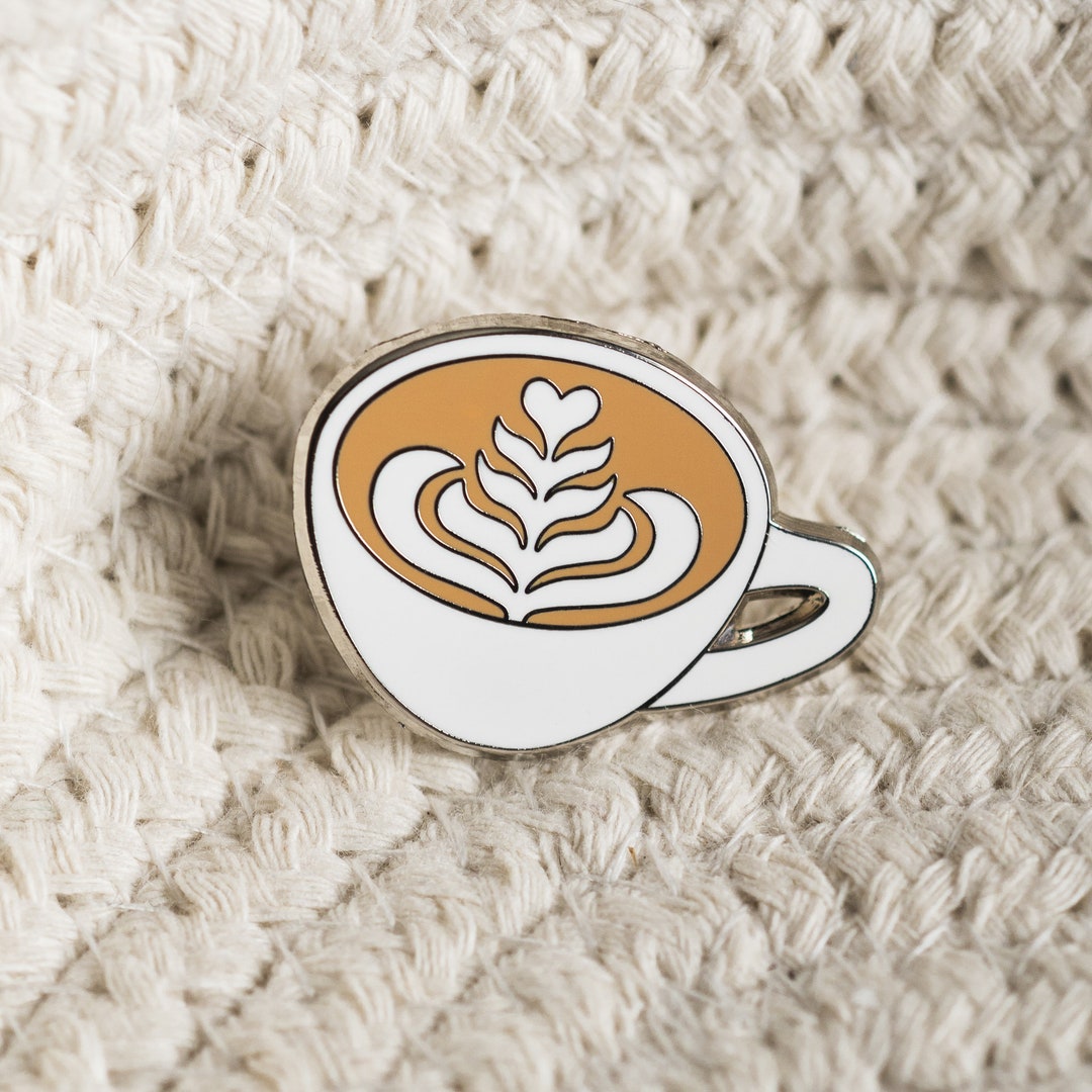 Latte Pin / Hard Enamel Pin / Coffee Pin / Lapel Pin / Collar Pin ...