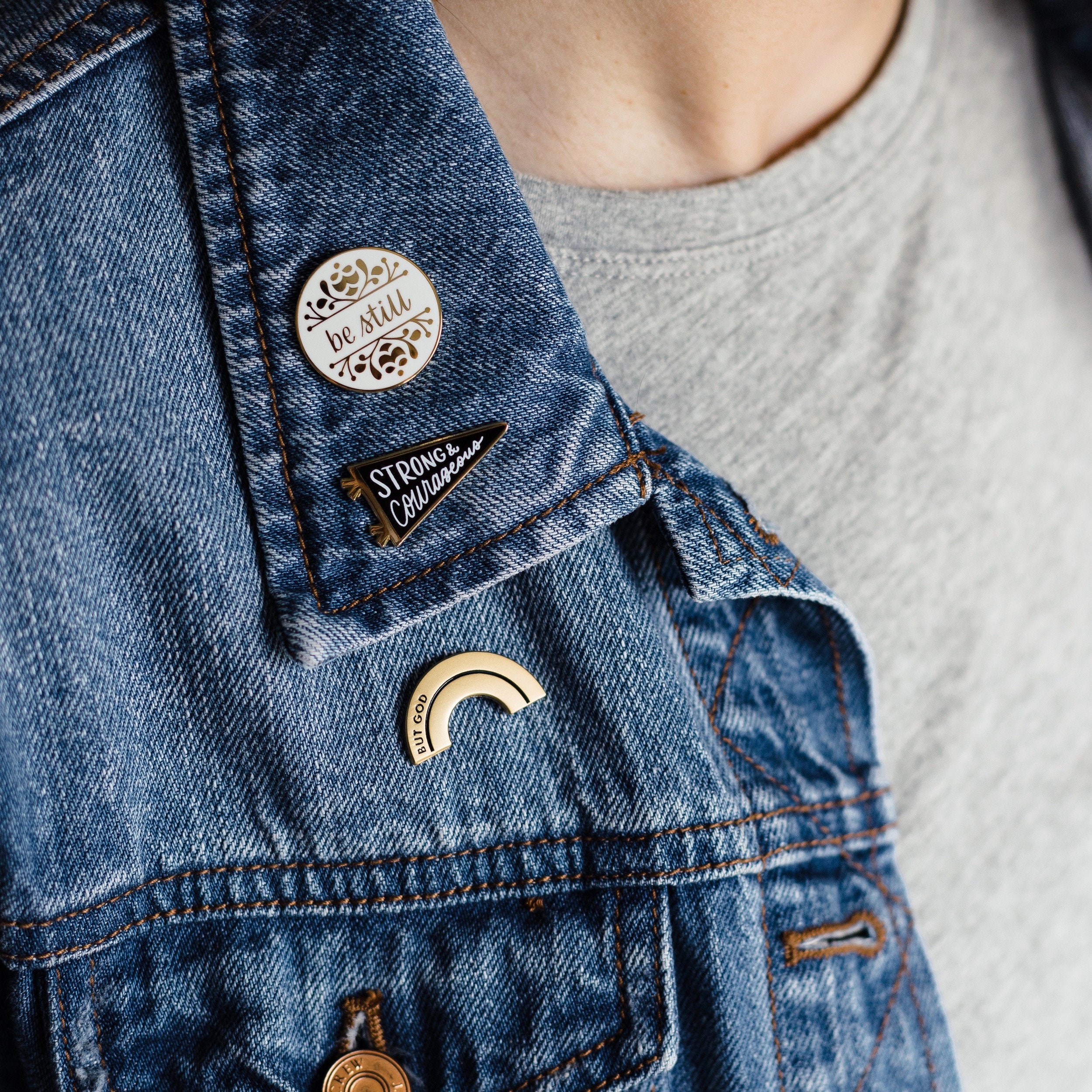 Enamel Pin // but God Pin // Matte Gold Black // Christian Pin - Etsy