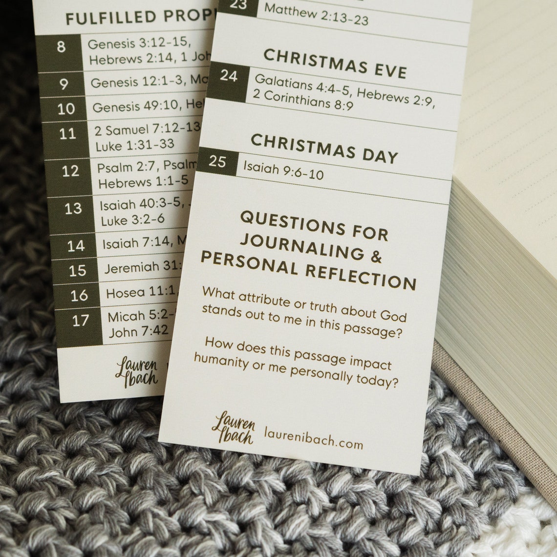 Bookmark / Scripture Reading Advent Calendar / Bible Study Tools ...