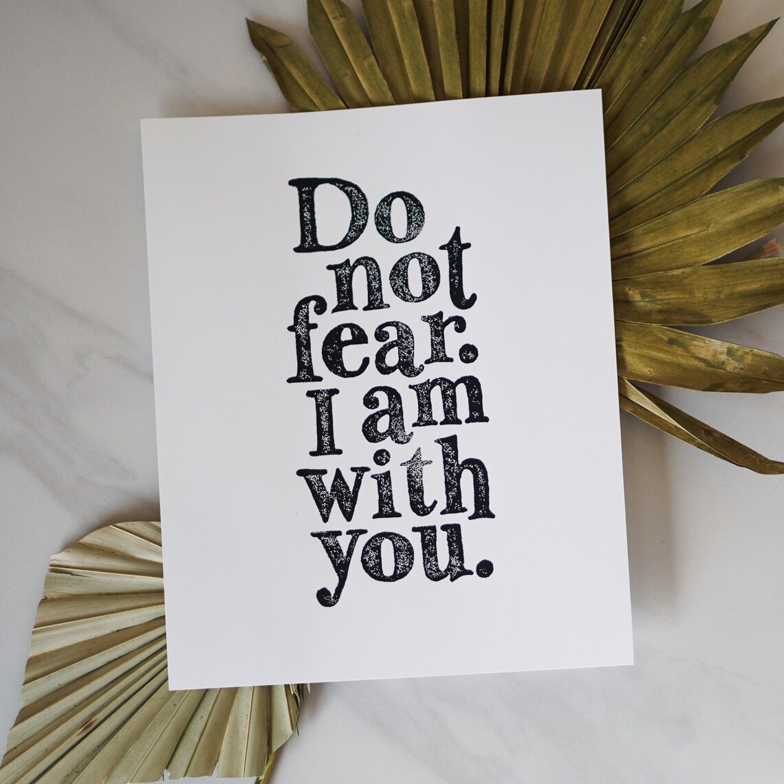 Do Not Fear Original Block Print 8x10 / Block Print / - Etsy