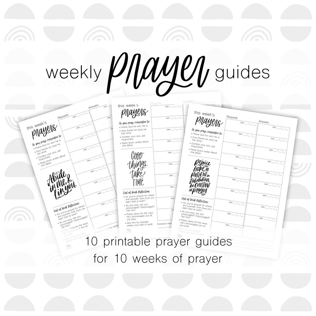 Printable Weekly Prayer Guides / 10 Weeks of Prayer / Daily Devotional ...