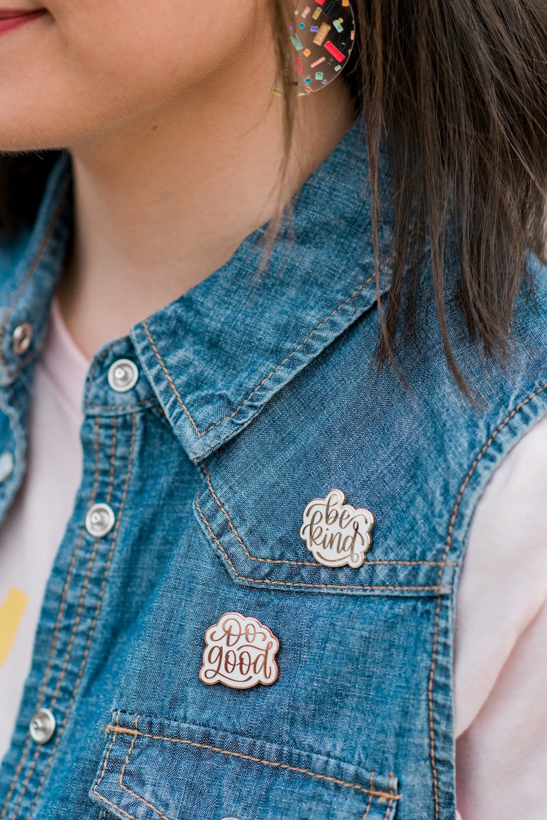 Be Kind Pin / Hard Enamel Pin / Gold and White / Kindness Pin - Etsy ...