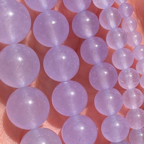 Grade A Natural Light Purple Jade Beads 4mm 6mm 8mm 10mm 12mm - Etsy