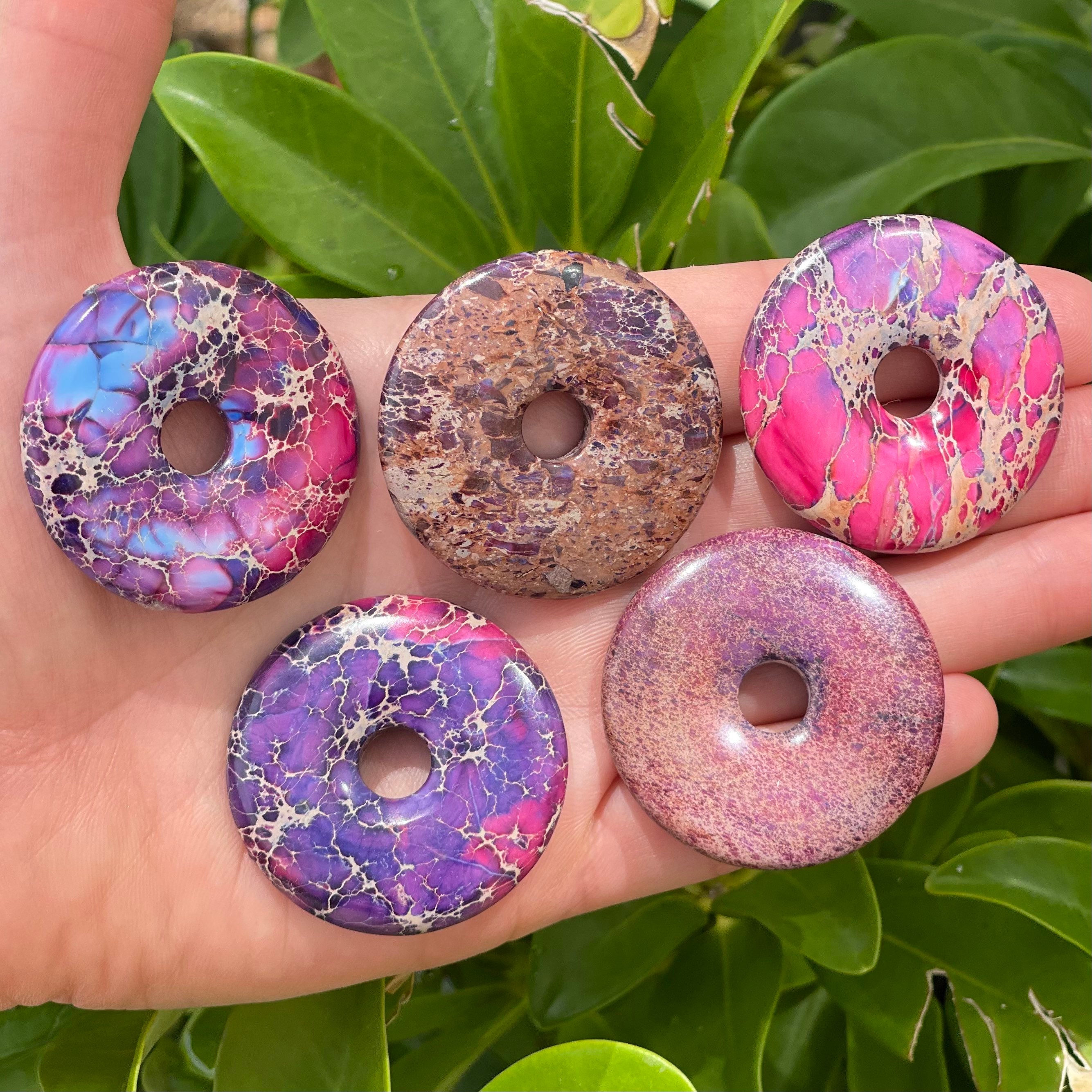 Purple Galaxy Sea Sediment Jasper Donut Pendant Natural | Etsy Purple Galaxy Sea Sediment Jasper Donut Pendant Natural | Etsy