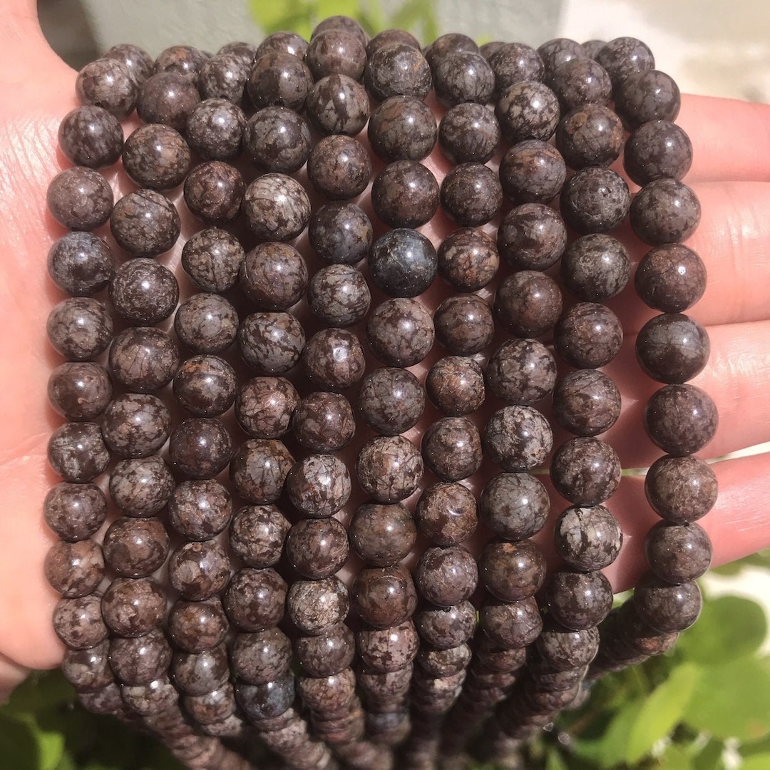 Natural Bronzite Gemstone Round Beads - 15 Inch Strand - Etsy