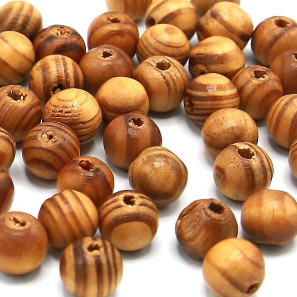 Round Wooden Beads - Etsy