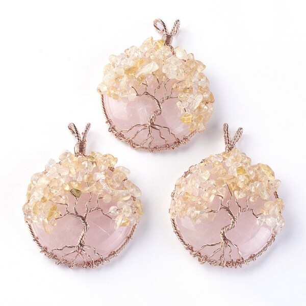 Rose Quartz Tree of Life - Etsy