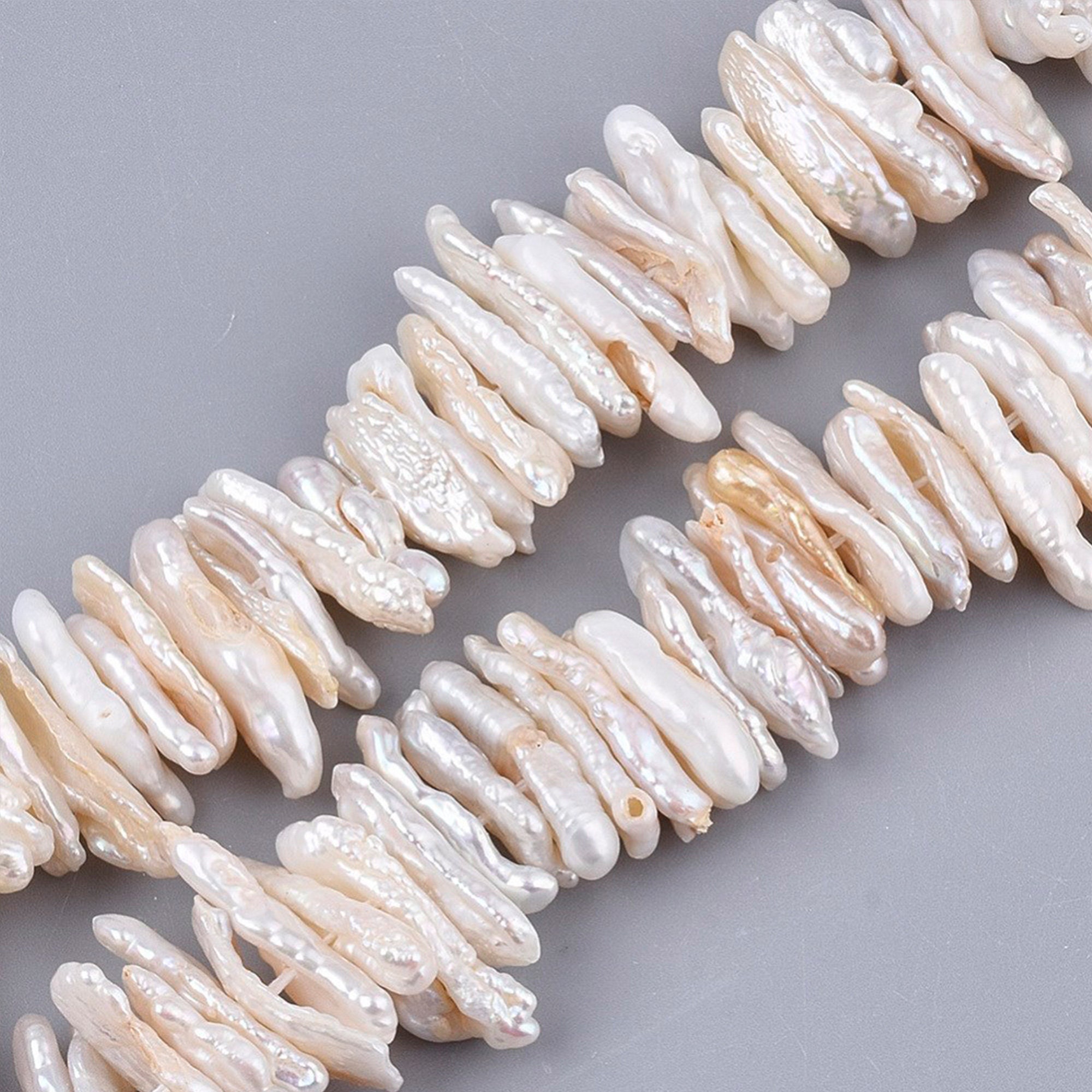 Natural Baroque Keshi Pearl Beads | Cultured Freshwater Pearls | Sold ...