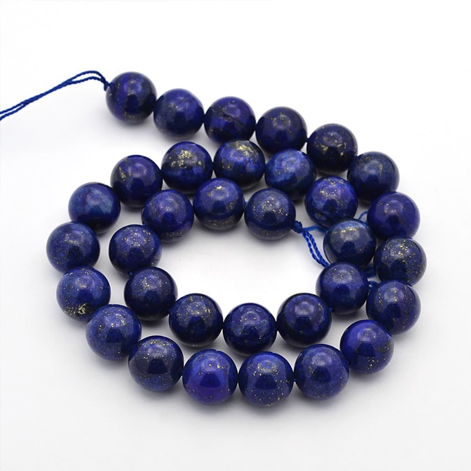 Lapis Lazuli Beads | Grade A | Round Natural Gemstone Beads | Sold by 7 ...