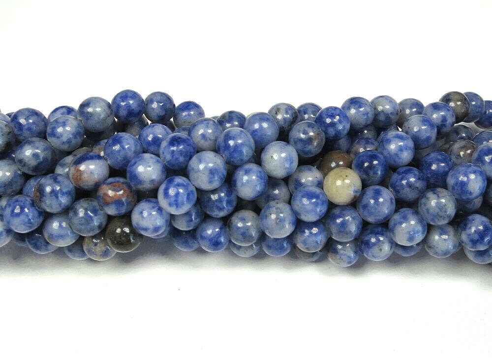 Blue Spot Stone Beads | Round Natural Gemstone Loose Beads | Sold by ...