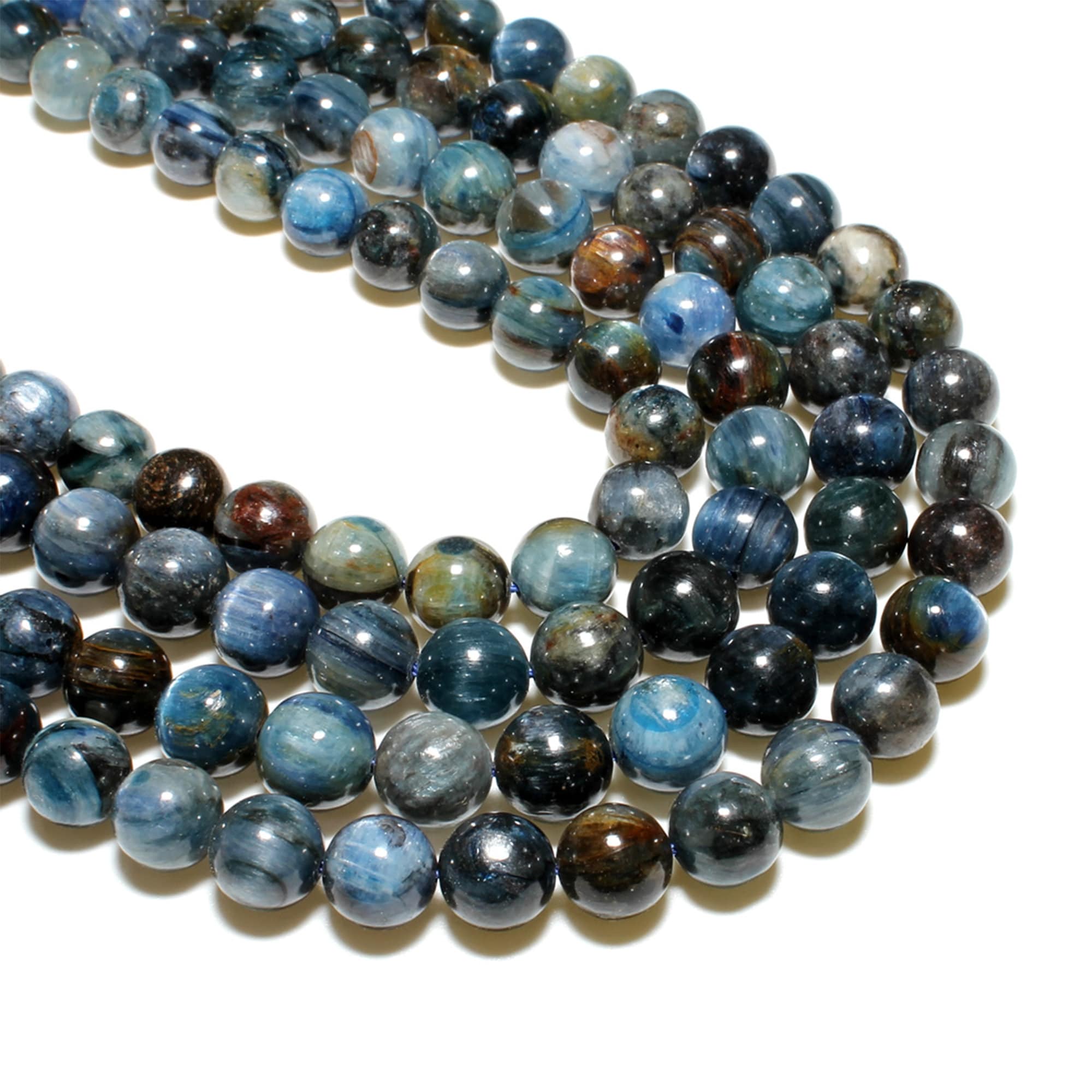 Kyanite Beads | Grade AB | Natural Gemstone Round Loose Beads | Sold by ...