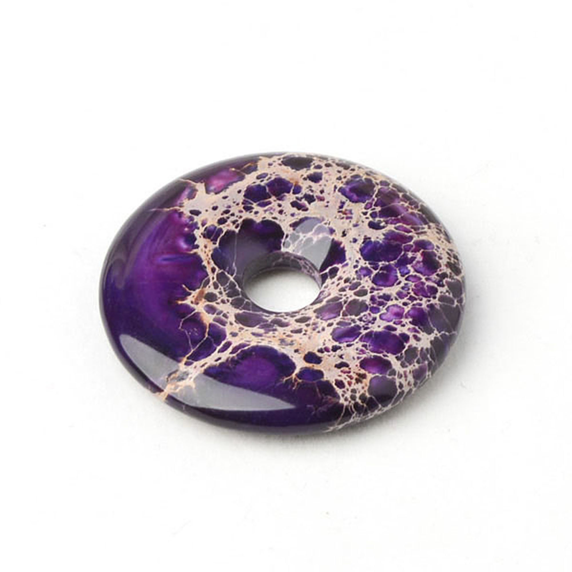 Purple Galaxy Sea Sediment Jasper Donut Pendant | Natural Gemstone ... Purple Galaxy Sea Sediment Jasper Donut Pendant | Natural Gemstone ...