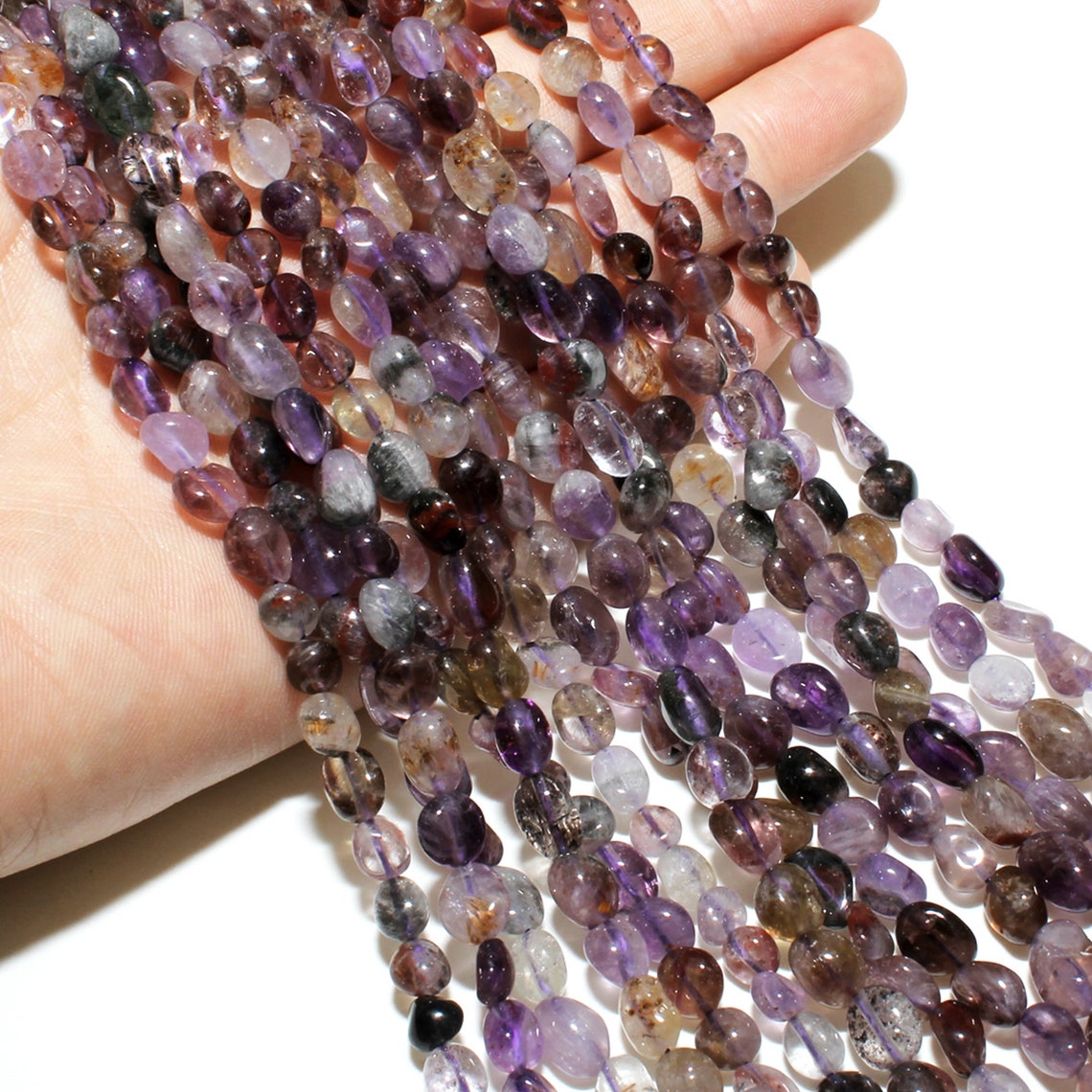 Purple Phantom Quartz Nuggets Beads Grade AAA Natural - Etsy