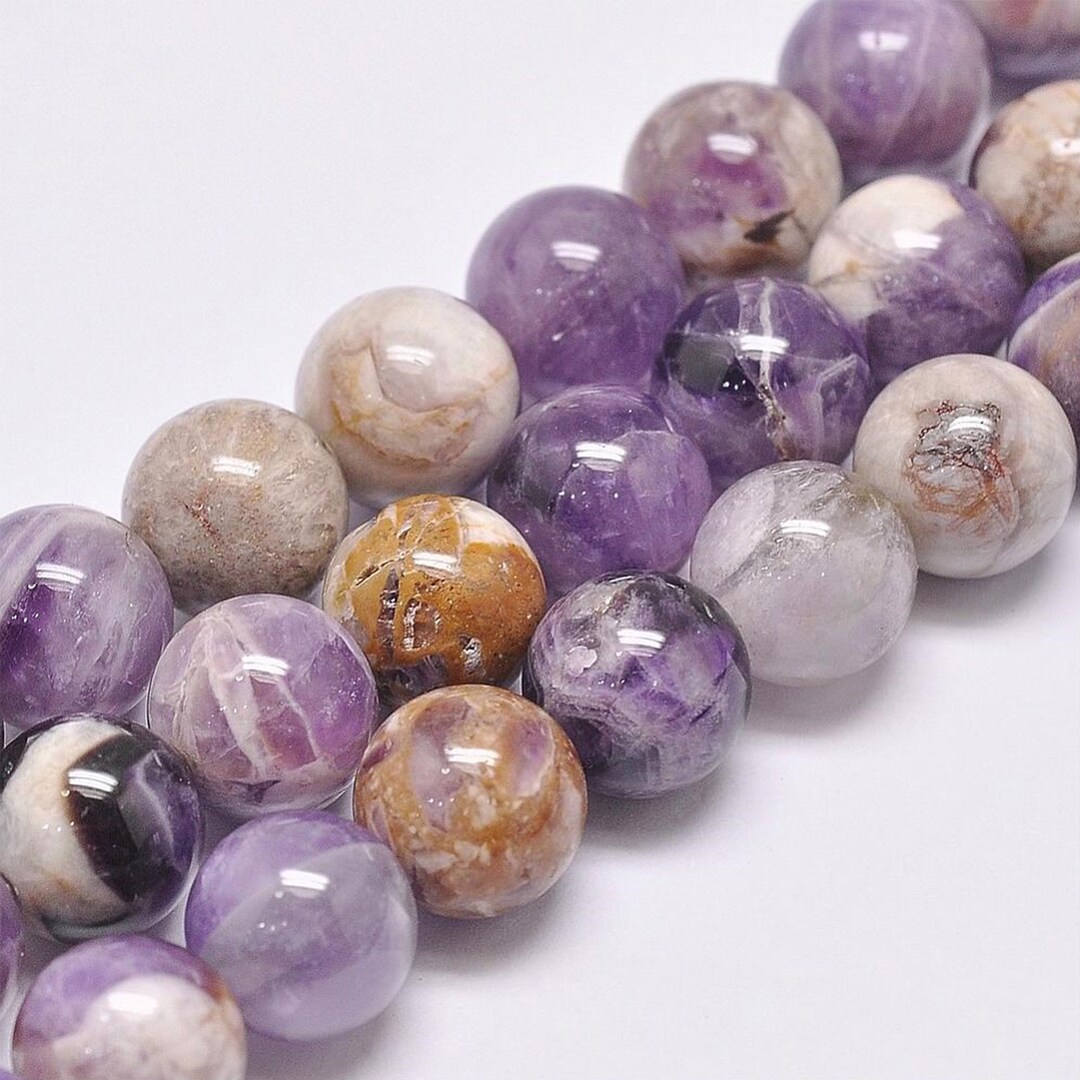 Natural Amethyst Round Beads: 12mm Gemstone Strand - Etsy