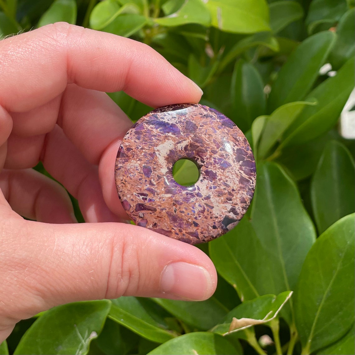 Purple Galaxy Sea Sediment Jasper Donut Pendant Natural | Etsy Purple Galaxy Sea Sediment Jasper Donut Pendant Natural | Etsy