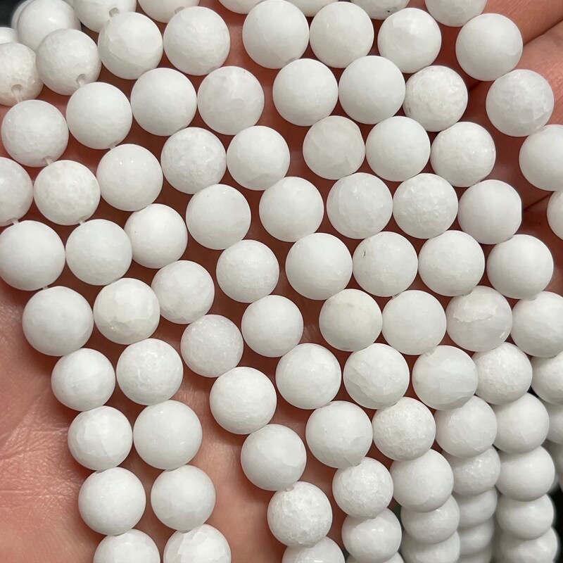 Matte White Beads - Etsy