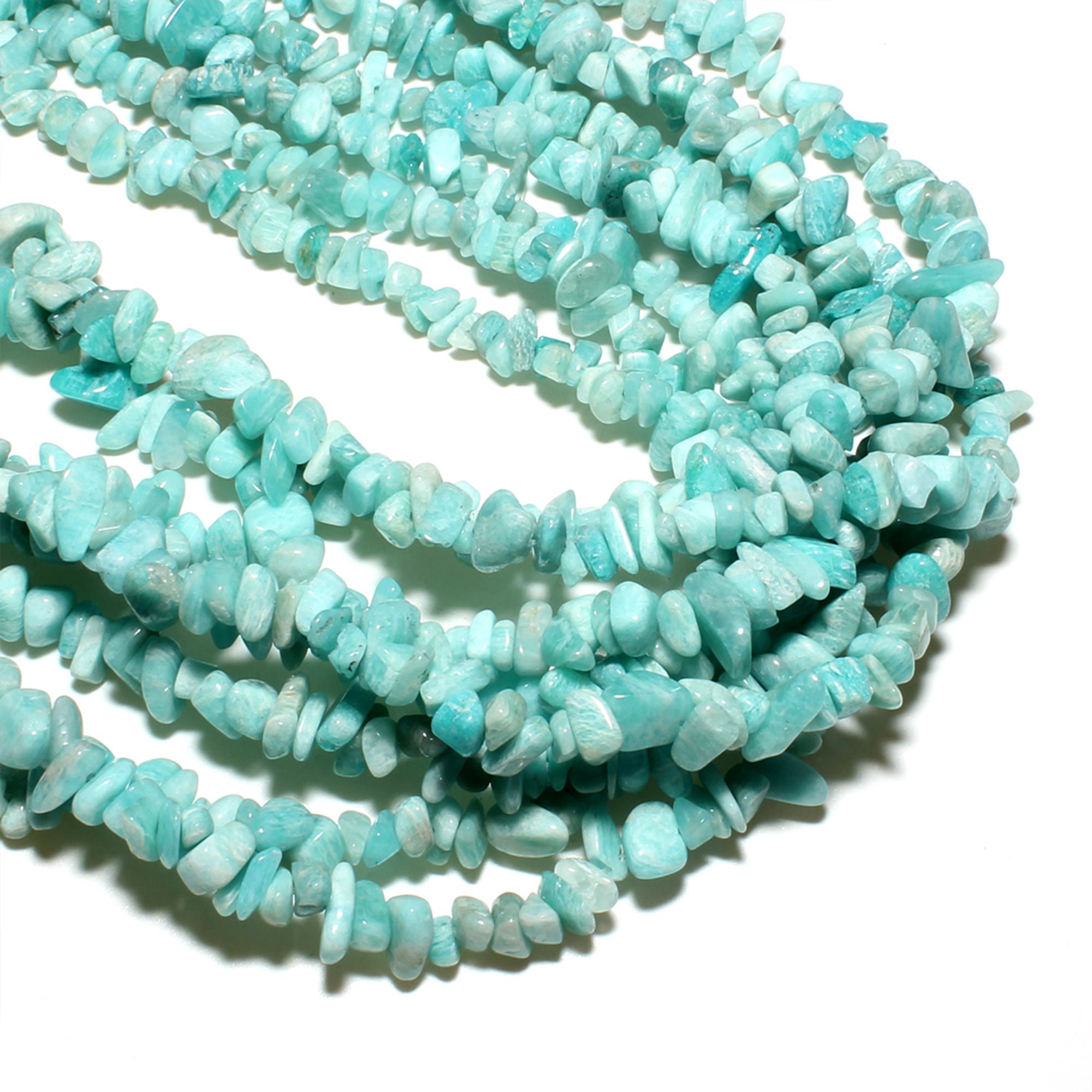 Amazonite Chips Beads | Natural Gemstone Beads | Sold by 31 Inch Strand ...