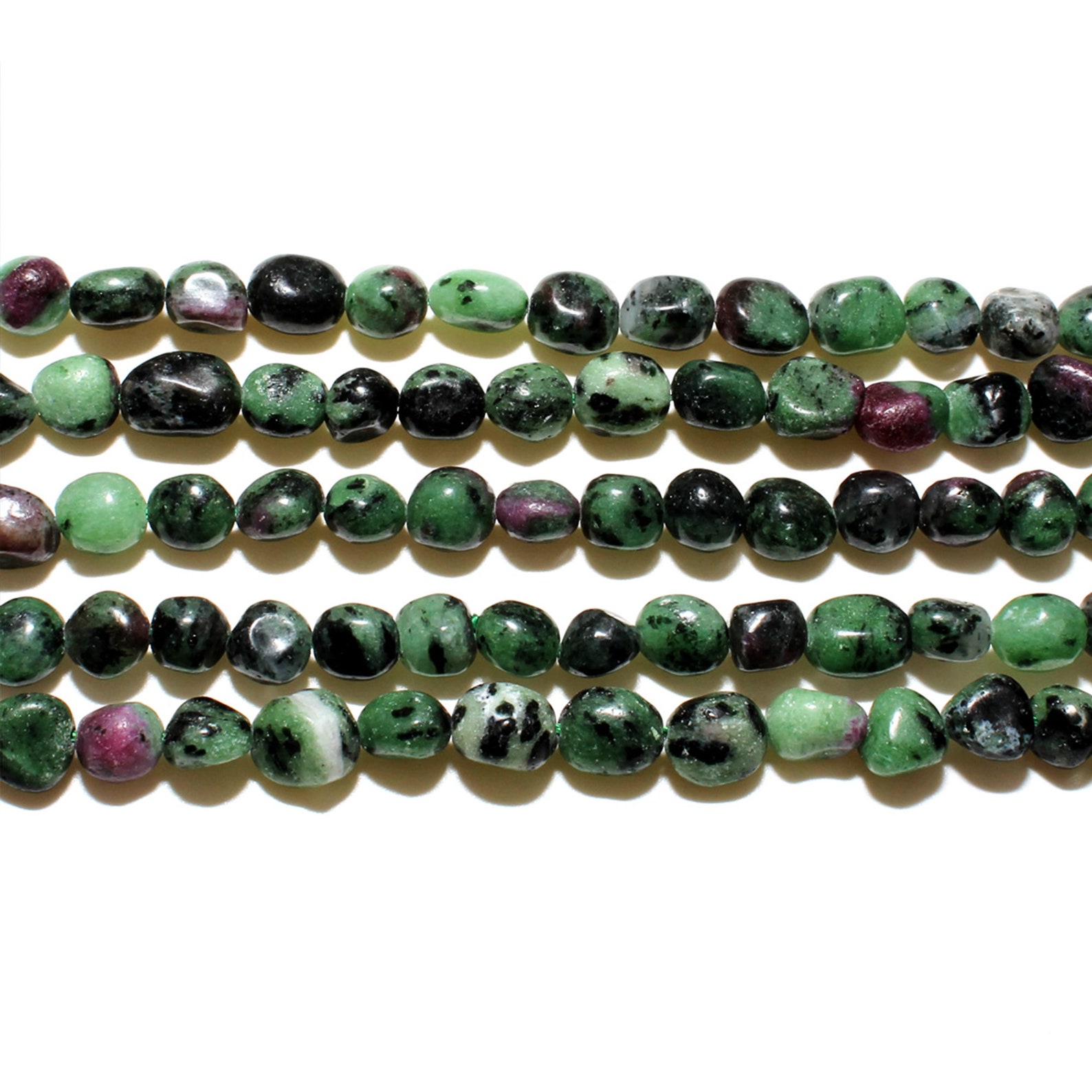 Ruby in Zoisite Nuggets Beads Grade A Natural Gemstone - Etsy