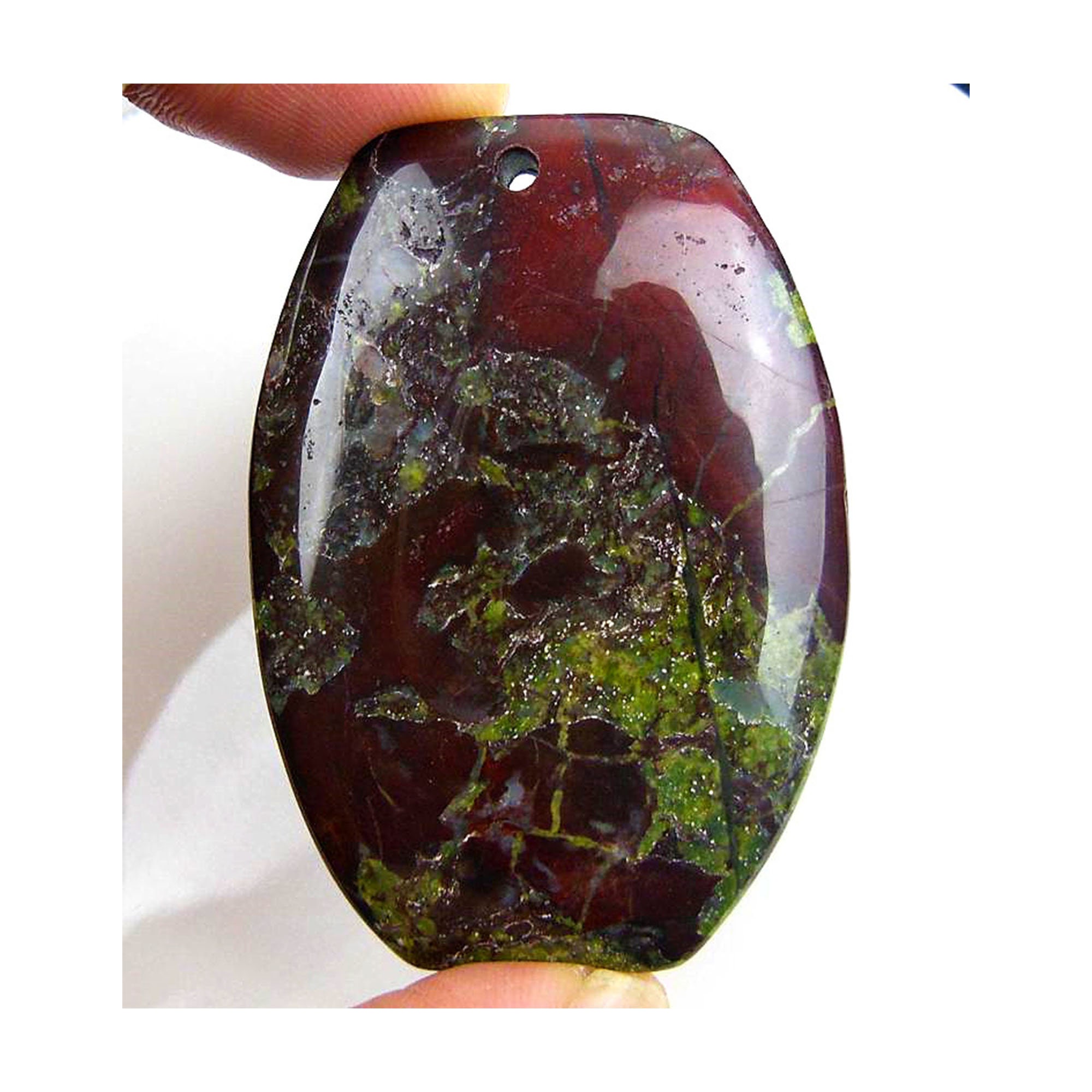 Natural Dragon Blood Freeform Gemstone Pendant Focal Bead 51x36x8mm V98716