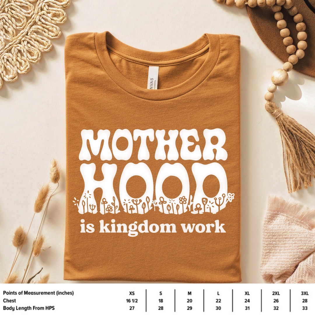 Motherhood is Kingdom Work/ Mama Shirt Christian Faith Based Tee Mom ...