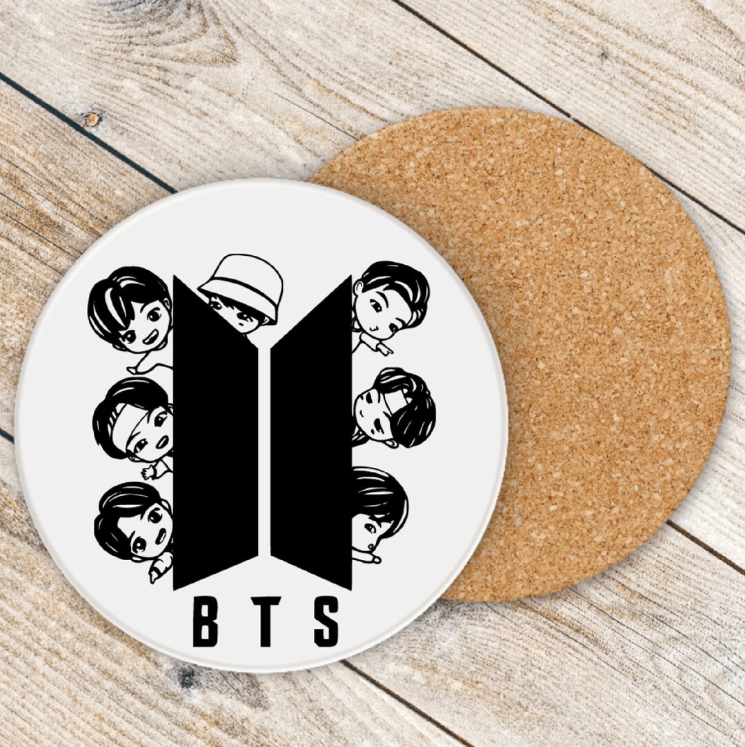 BTS Coasters Set 4, Round Coasters, BTS, Tinytan, I Purple You - Etsy