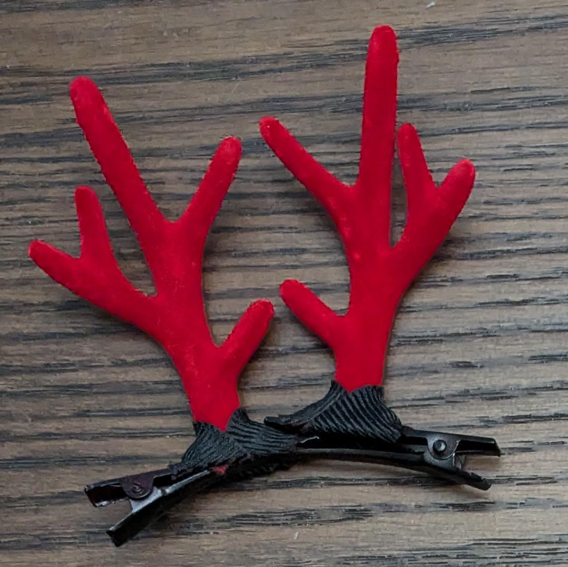 Christmas Hair Clips - Reindeer Antlers, Santa Hat & Festive Holiday ...