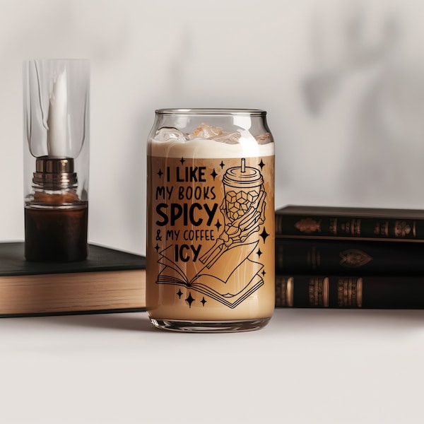 I Like My Books Spicy and My Coffee Icy Svg - Etsy