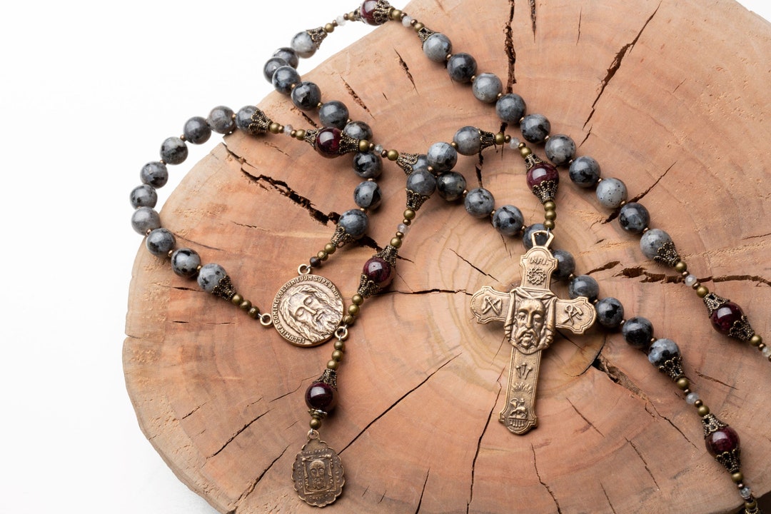 Holy Face of Jesus in Veronica's Veil Handmade Vintage Catholic Rosary ...