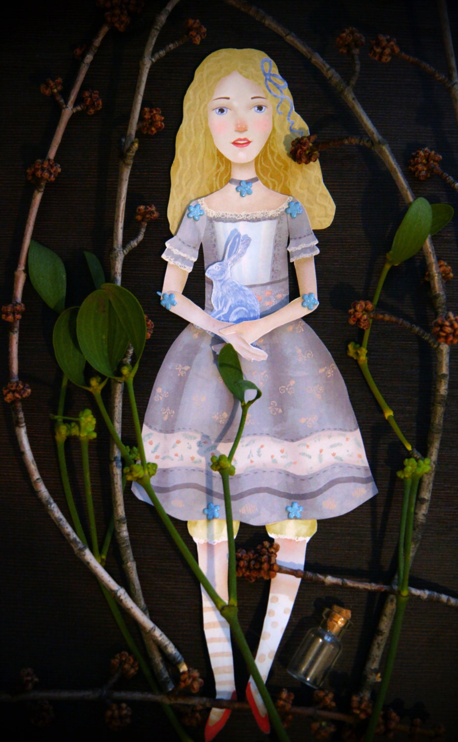 Alice Articulated Printable Art Paper Doll Wonderland Cutting | Etsy