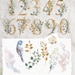 Eucalyptus Alphabet Watercolor Clipart, Gold Floral Letters Clip Art, Wedding ABC Monogram Png ...