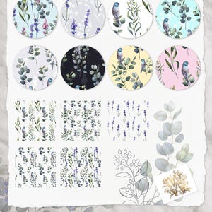 Watercolor Eucalyptus Lavender Clipart Bundle: Hand Drawn Greenery ...