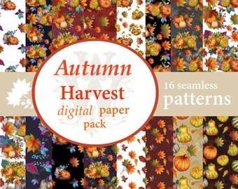 thanksgiving paper pack fall paper pack autumn paper pack