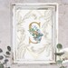 Floral Alphabet Clipart, Monogram PNG, White Rose Letters, Gold Foil ...