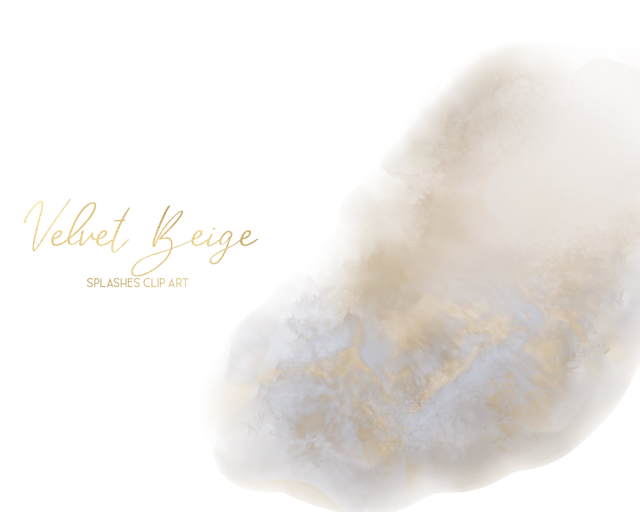 Watercolor Beige Splashes clipart brush strokes clip art | Etsy