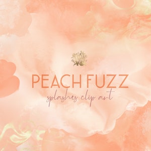 Peach Watercolor Splash Clipart: Abstract Shapes, Website Design (PNG ...