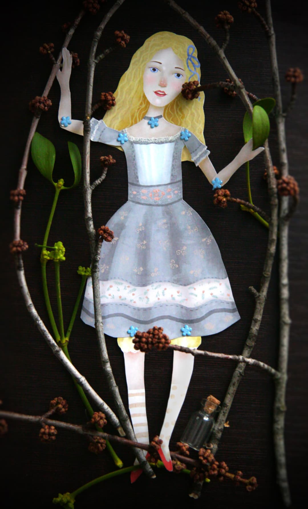Alice Articulated Printable Art Paper Doll, Wonderland Cutting Craft ...