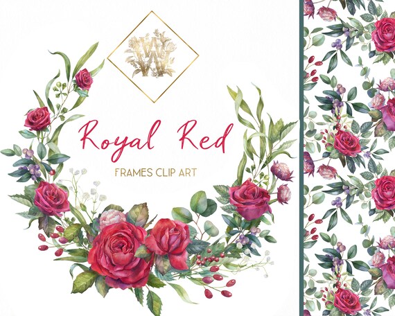 Wedding Clip Art Borders Red