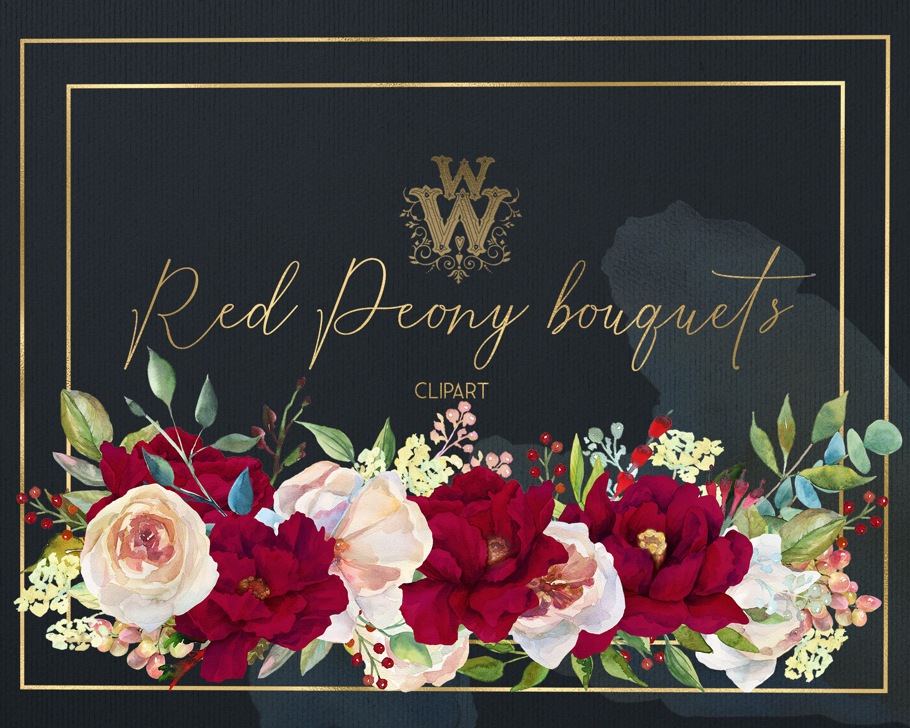 Wedding Clip Art Borders Red