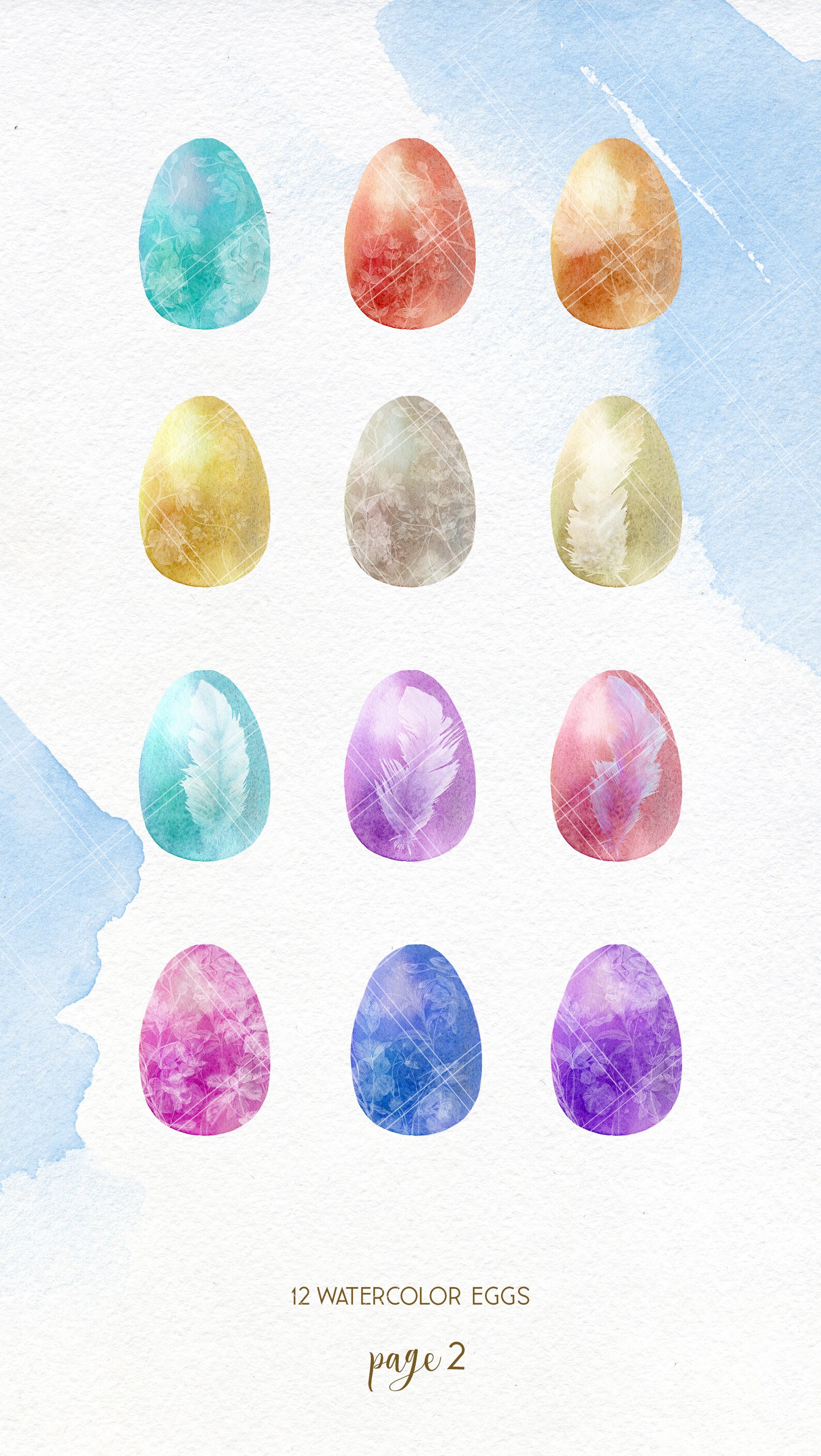 Watercolor Easter Clipart Cute Spring Bunny Clip Art Floral - Etsy