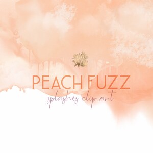 Peach Watercolor Splash Clipart: Abstract Shapes, Website Design (PNG ...