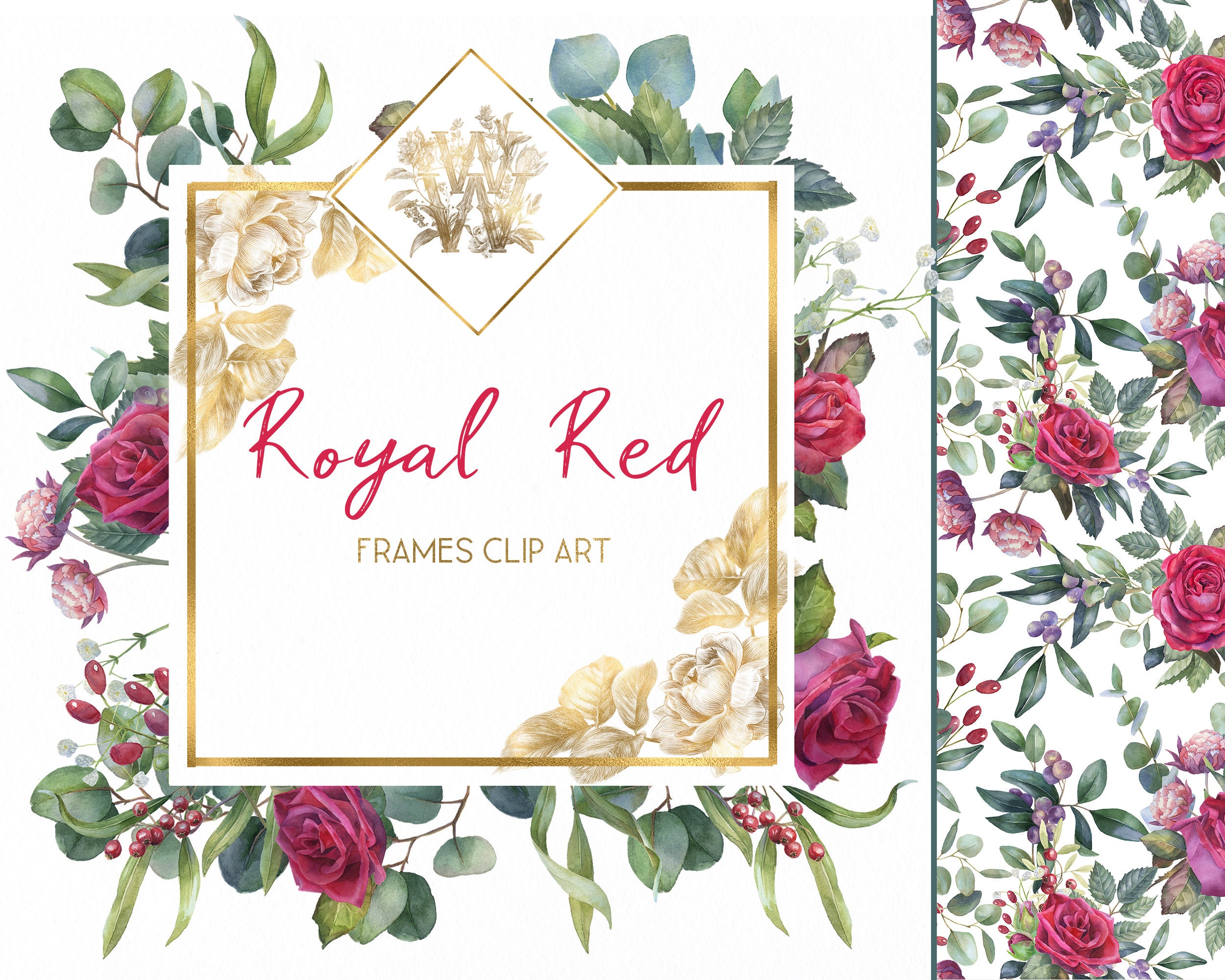 Wedding Clip Art Borders Red