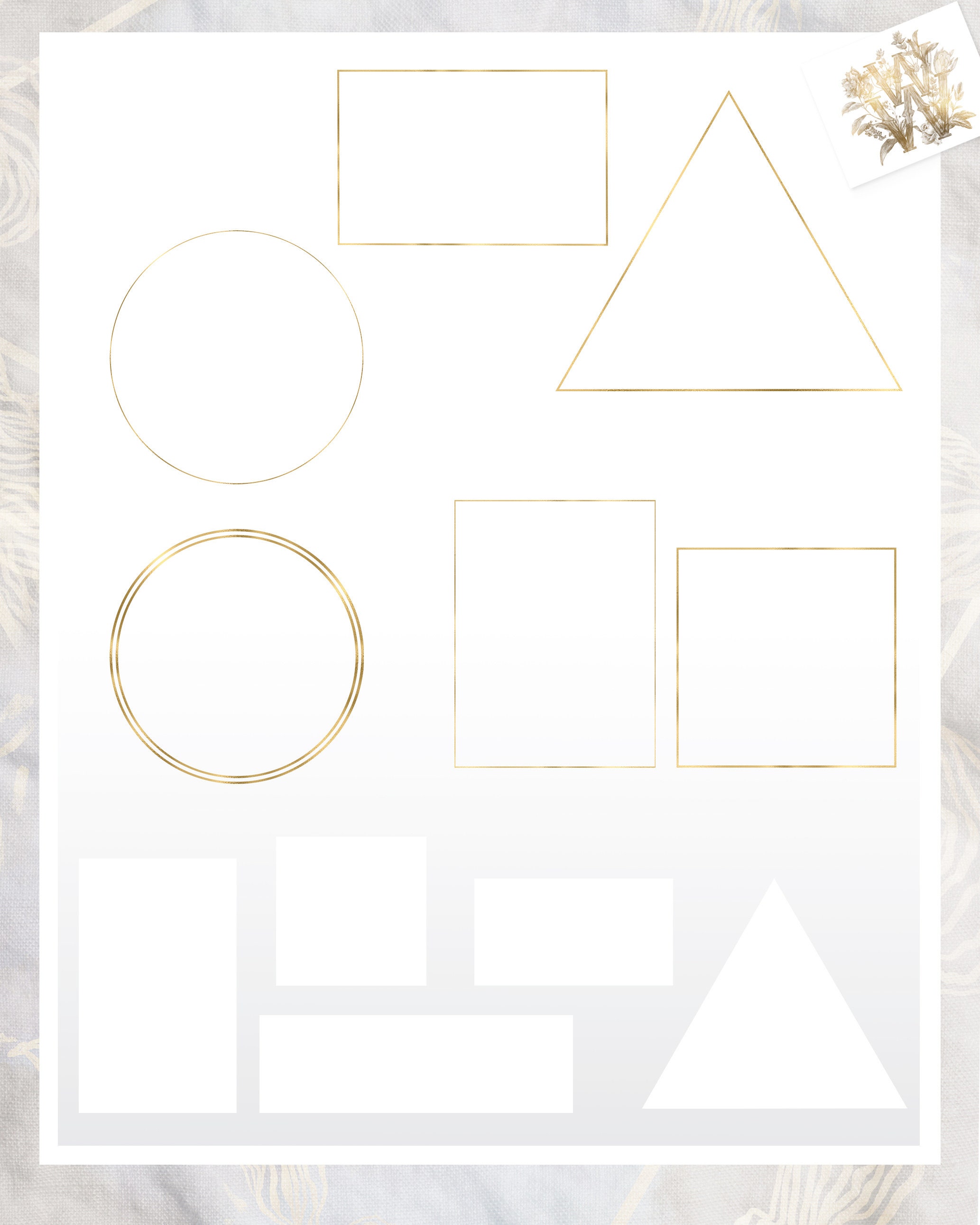 Watercolor Blue and Gold Abstract Frames Clipart Geometric - Etsy Australia