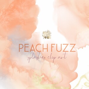 Peach Watercolor Splash Clipart: Abstract Shapes, Website Design (PNG ...