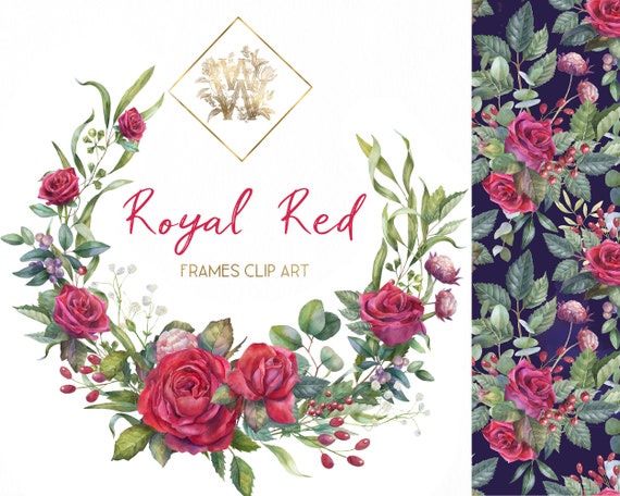 Red Roses Border Clipart