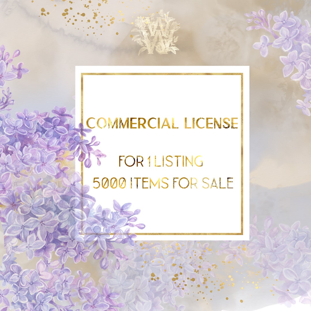 Commercial License - NO Credit Required / for Single Product/ 5000 ...