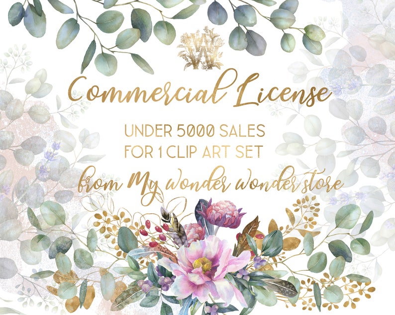 Commercial License NO Credit required / for Single product/ | Etsy